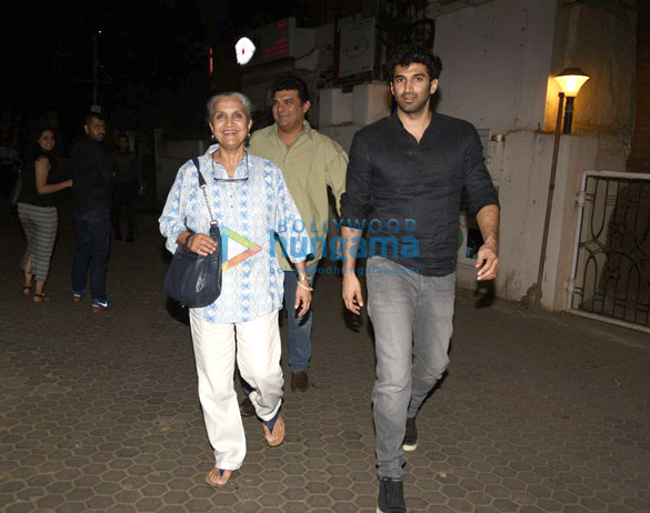Aditya Roy Kapur snapped with his mom and brother at Prithvi Theatre ...