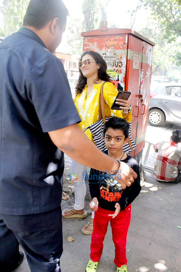 Kajol snapped with son Yug Devgn in Bandra | Kajol Images - Bollywood ... Kajol snapped with son Yug Devgn in Bandra | Kajol Images - Bollywood ...