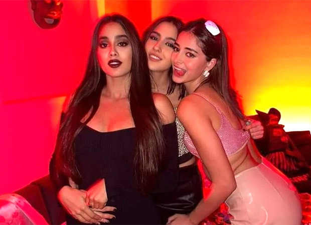 Janhvi Kapoor, Sara Ali Khan, and Ananya Panday pose together at the ... Janhvi Kapoor, Sara Ali Khan, and Ananya Panday pose together at the ...
